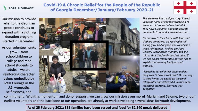December 2020, January-February 2021 Georgian Relief Update – TotalCourage